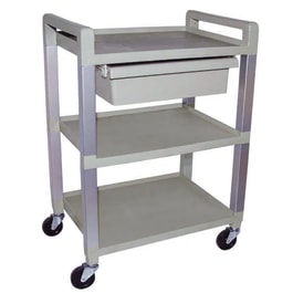 Three-Shelf Molded Cart with Drawer | Marketlab