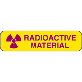 Pre-Cut Labels, Radioactive Material • 1.25"W x 0.3125"H each - Marketlab