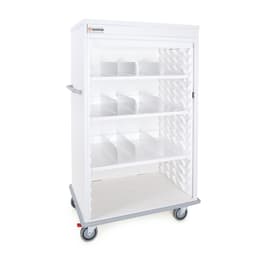Insight® Mobile Supply Cart, Double-Width, Single Column with 12 ...