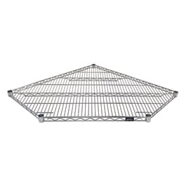 Corner Wire Shelf Chrome, 18"W x 36"L - Marketlab
