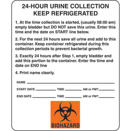 Urine Collection Labels - Marketlab