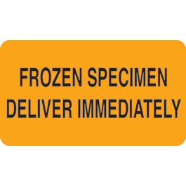 Frozen Specimen Deliver Immediately Label - Marketlab