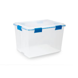 Sealed Storage Container, 80qt / 76L • 18"W x 24"L x 15.25"H - Marketlab