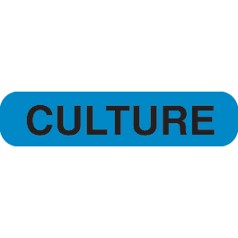 Marketlab Microbiology Labels, "CULTURE" • Blue with black text • 1.625 ...