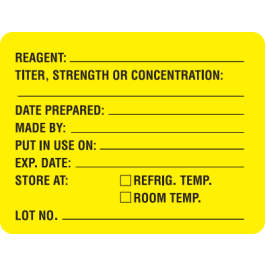 Reagent Labels - Marketlab