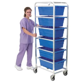 Aluminum Rack with 6 Totes - Marketlab