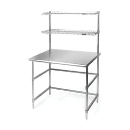 adjusTable® Cleanroom Station with Overhead System Stainless Steel, 48 ...