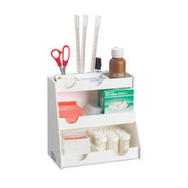 Fixed Benchtop Organizer With Cutouts